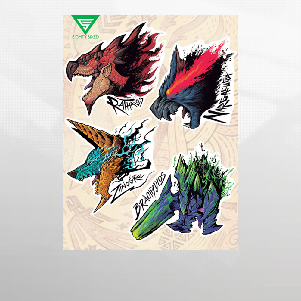 Monster Hunter - New World Sticker Sheets - Eighty Sixed